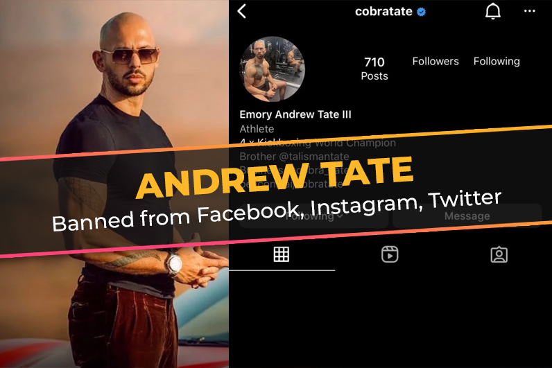 Andrew Tate banned from Facebook, Instagram & Twitter