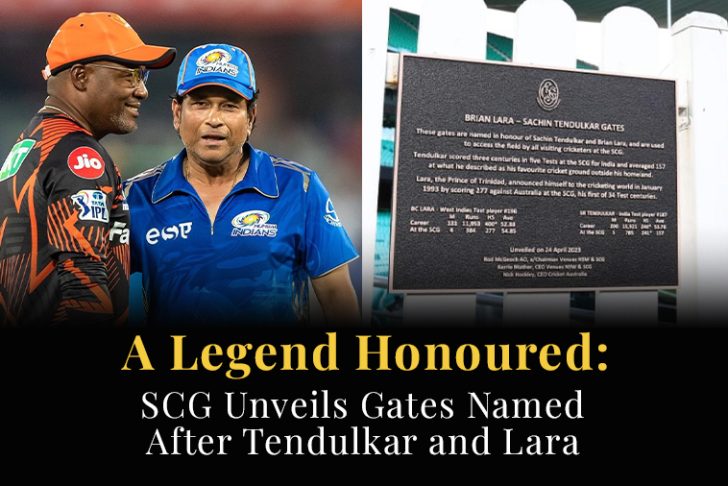 Sachin Tendulkar and Brian Lara Gate Unveiled at SCG